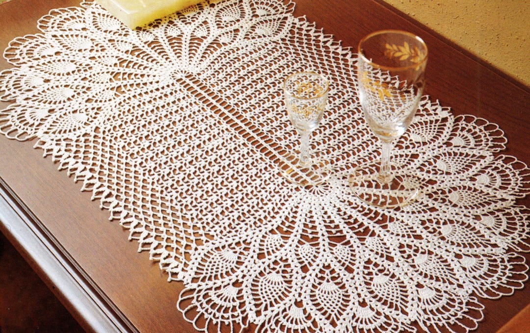 Vintage Crochet Pattern Crochet Table Center Lace Table Center Crochet ...