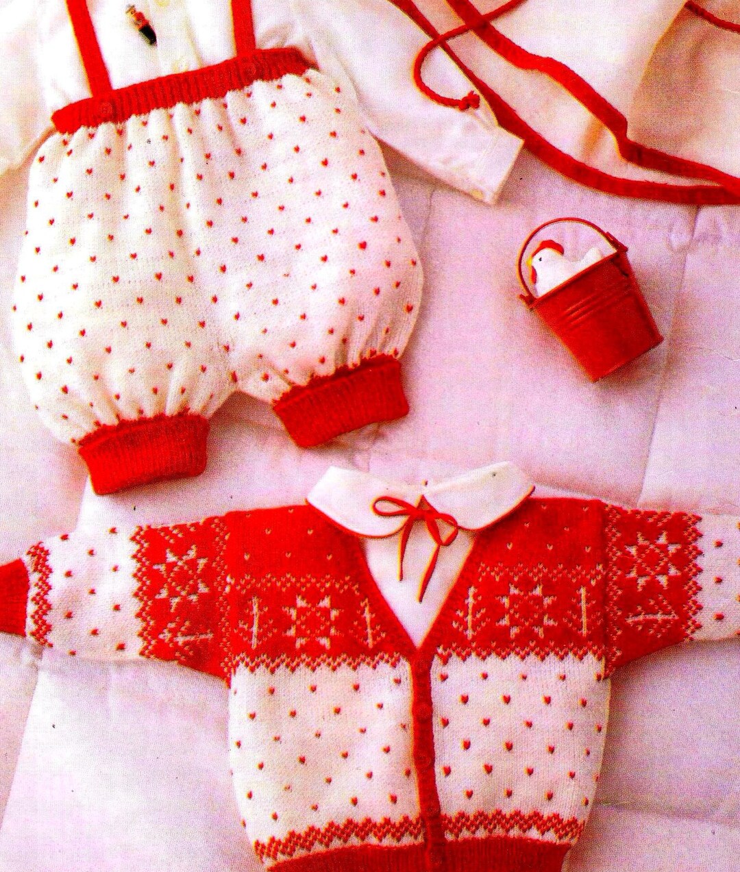 Vintage Knitting Pattern Baby Set Baby Short Pants and Cardigan PDF ...