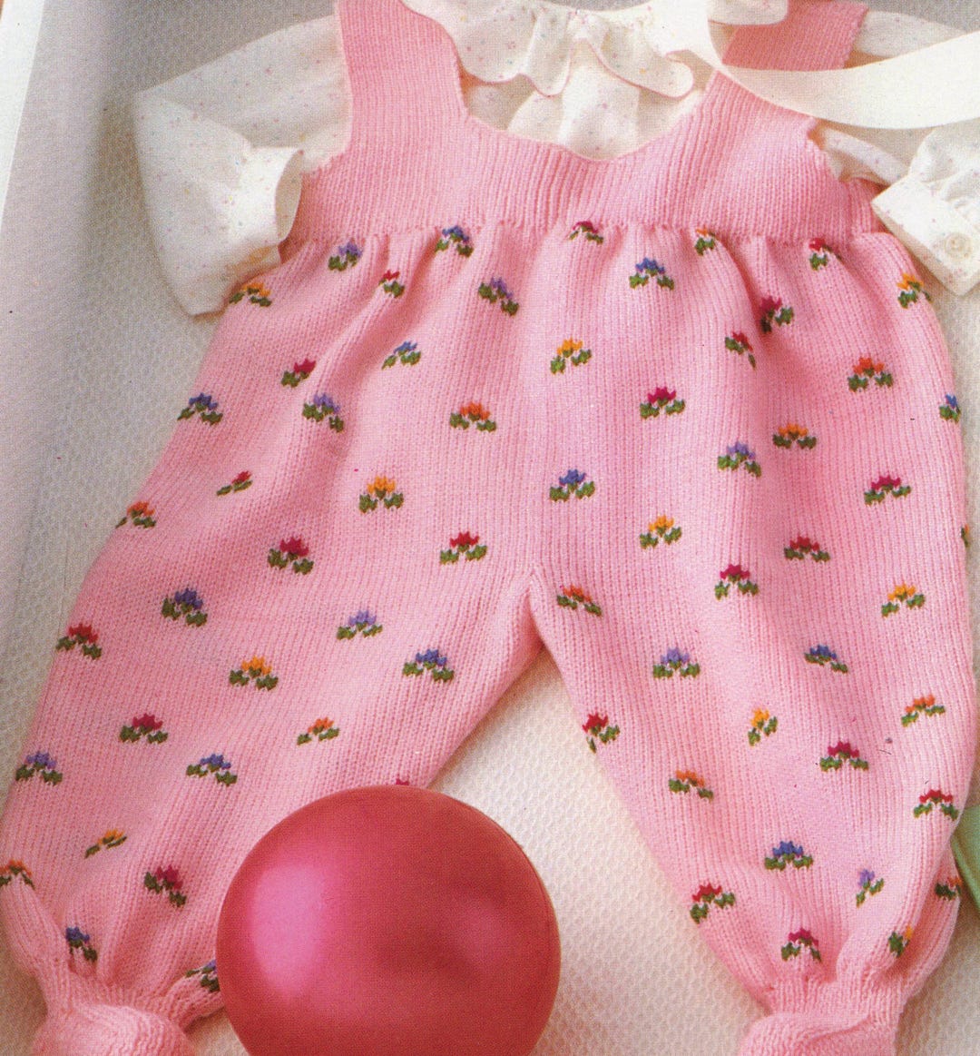 Vintage Knitting Pattern Baby Set Baby Girl 3-12 Months Baby Knit ...