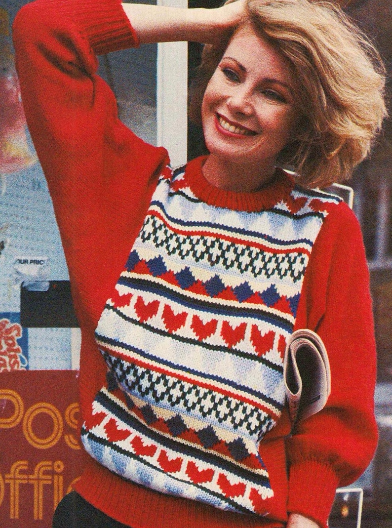 Vintage Knitting Pattern Women Knit Jumper These Instructions Are for ...