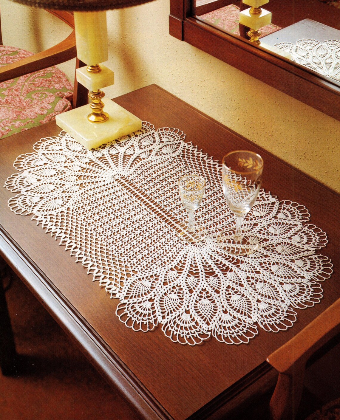 Vintage Crochet Pattern Crochet Table Center Lace Table Center Crochet ...