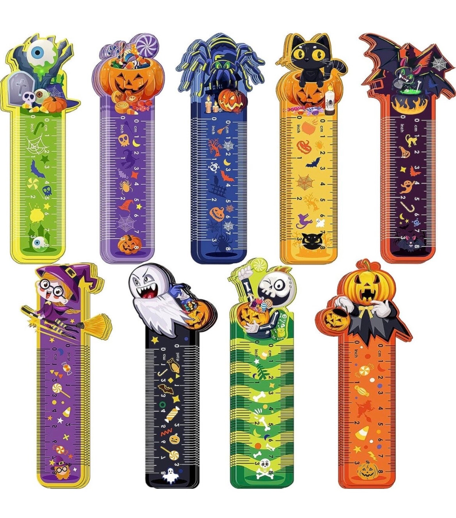 Halloween Pop It Halloween Pencil Halloween Ruler Halloween - Etsy