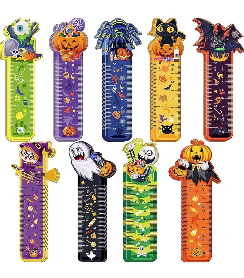 Halloween Pop It Halloween Pencil Halloween Ruler Halloween - Etsy