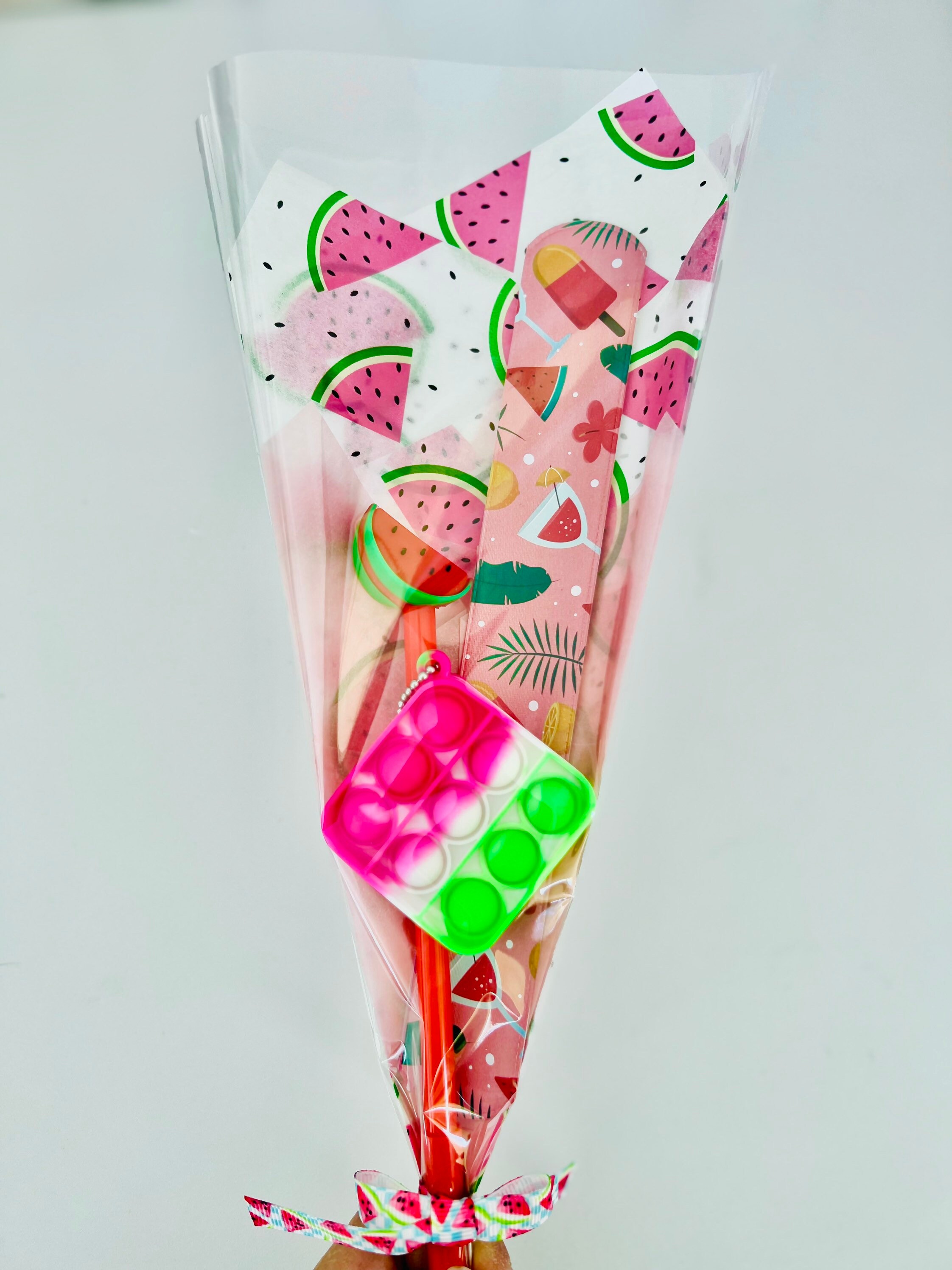 Set of 3 Summer Bouquet Favor Pack, Pop Its, Fruit Pen, Slap It ...