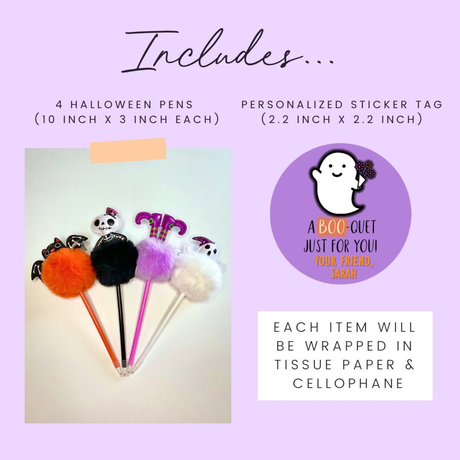 Halloween Pens set of 4 Halloween Party Favors Halloween - Etsy