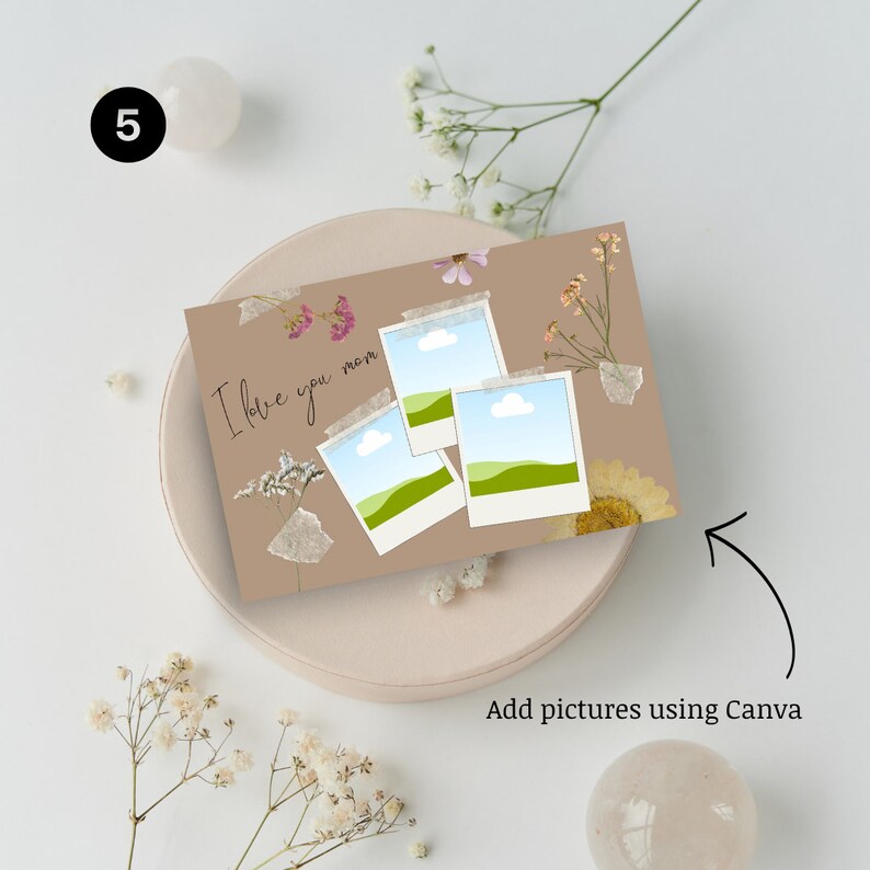 Printable Canva Mother's Day Card Editable Card Template 1-page Mother ...