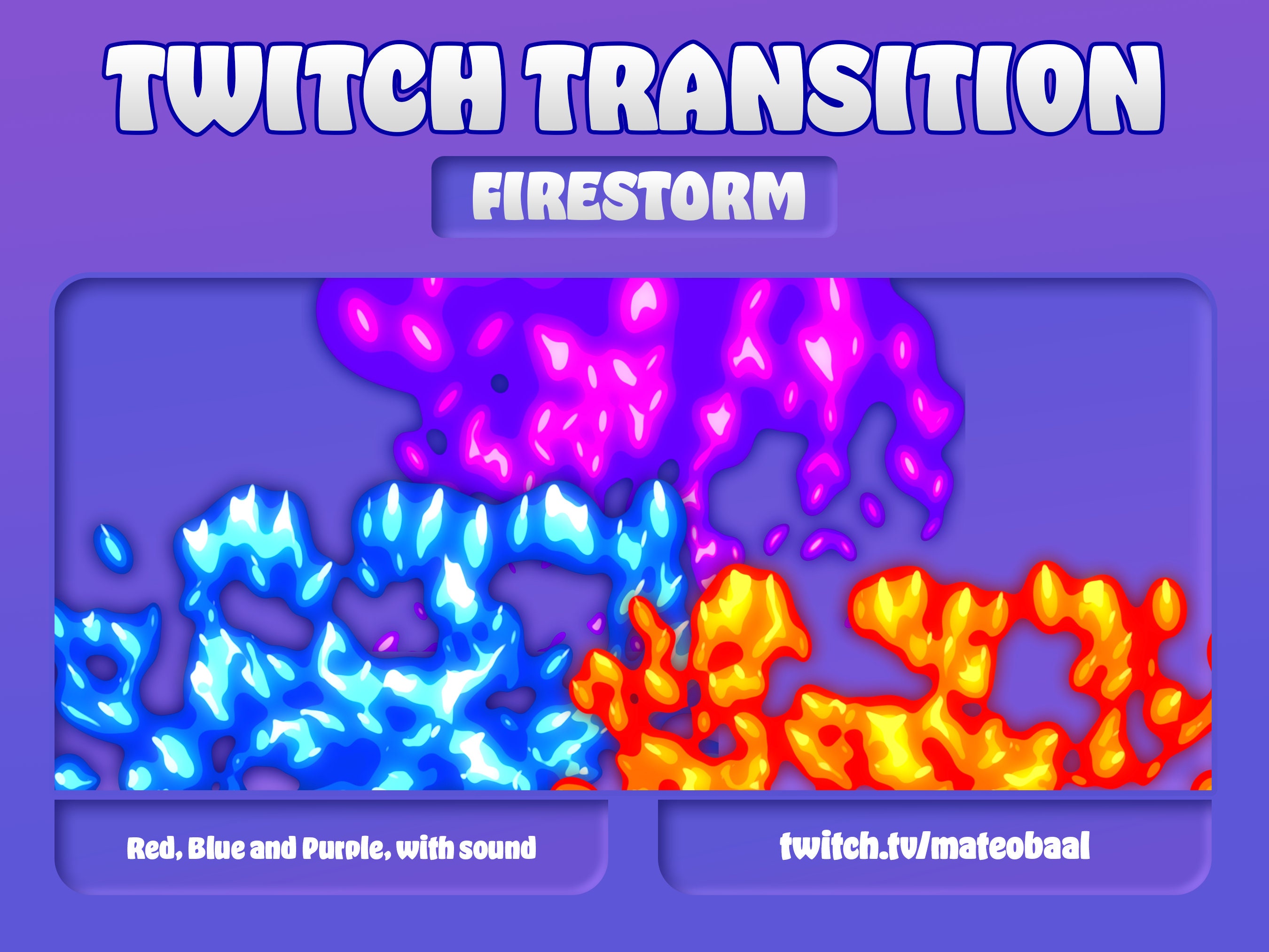Animated Twitch Fire Transition With Sounds Twitch, Youtube - Etsy