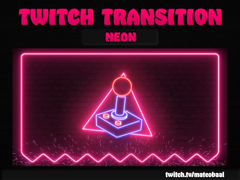 Animated Pink Neon Twitch Overlays, Transition, and Scenes Stream ...