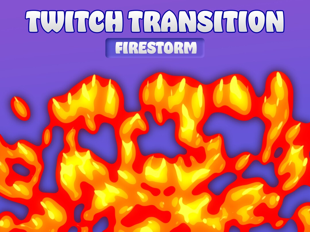 Animated Twitch Fire Transition With Sounds Twitch, Youtube - Etsy