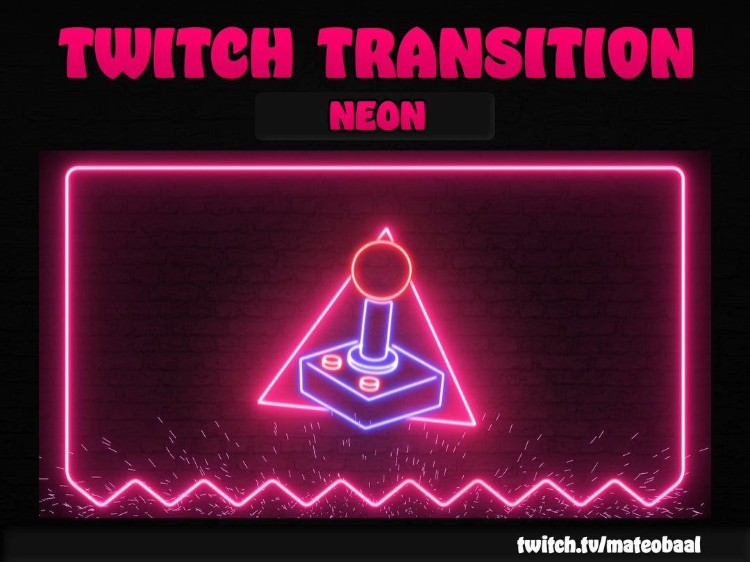 Animated Twitch Pink Neon Transition Twitch Youtube - Etsy