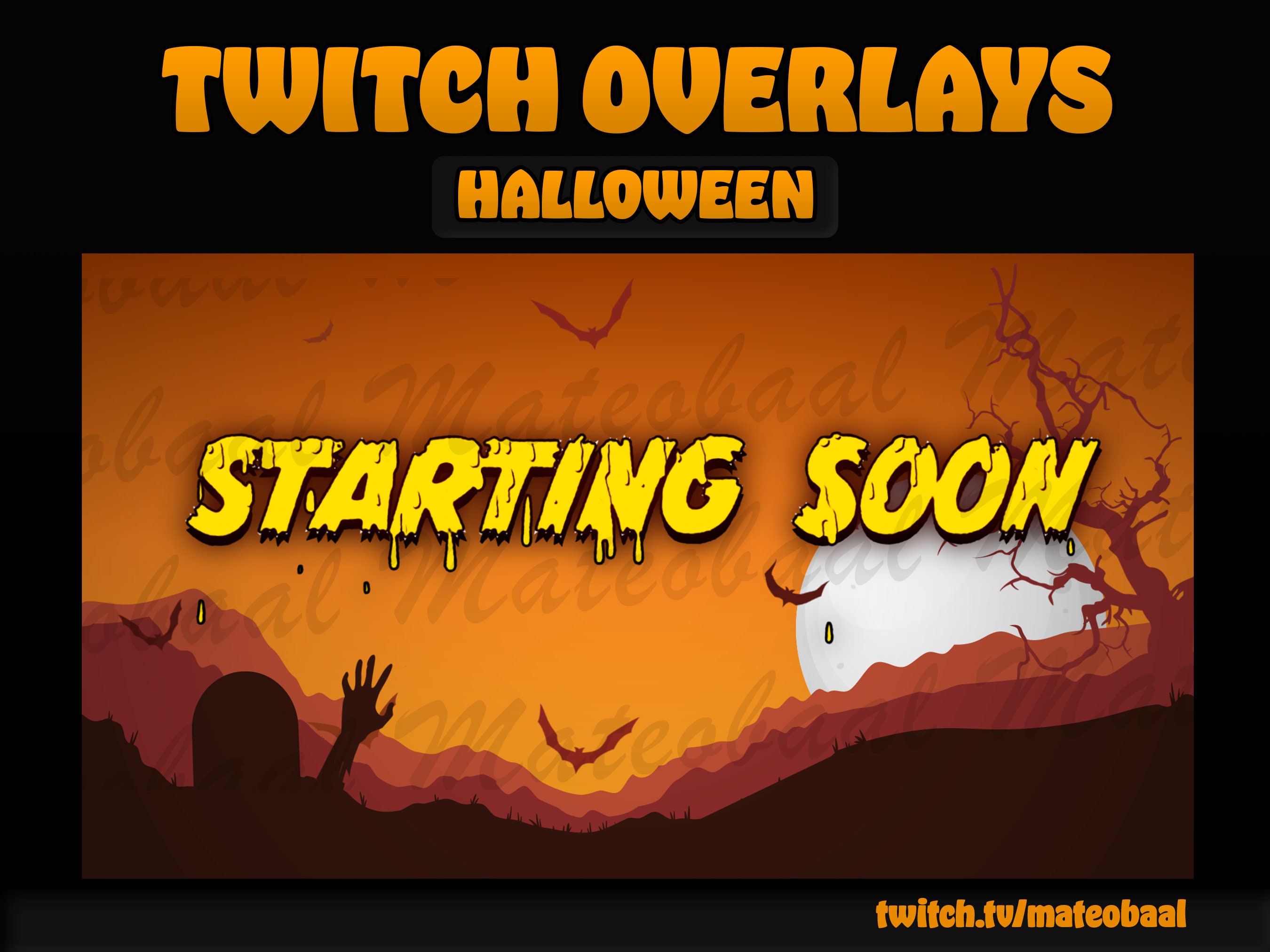 Animated Halloween Twitch Overlays and Scenes With - Etsy Canada