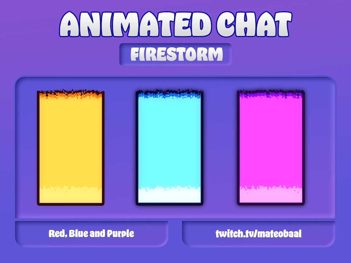 Animated Fire Chatbox Twitch - Etsy
