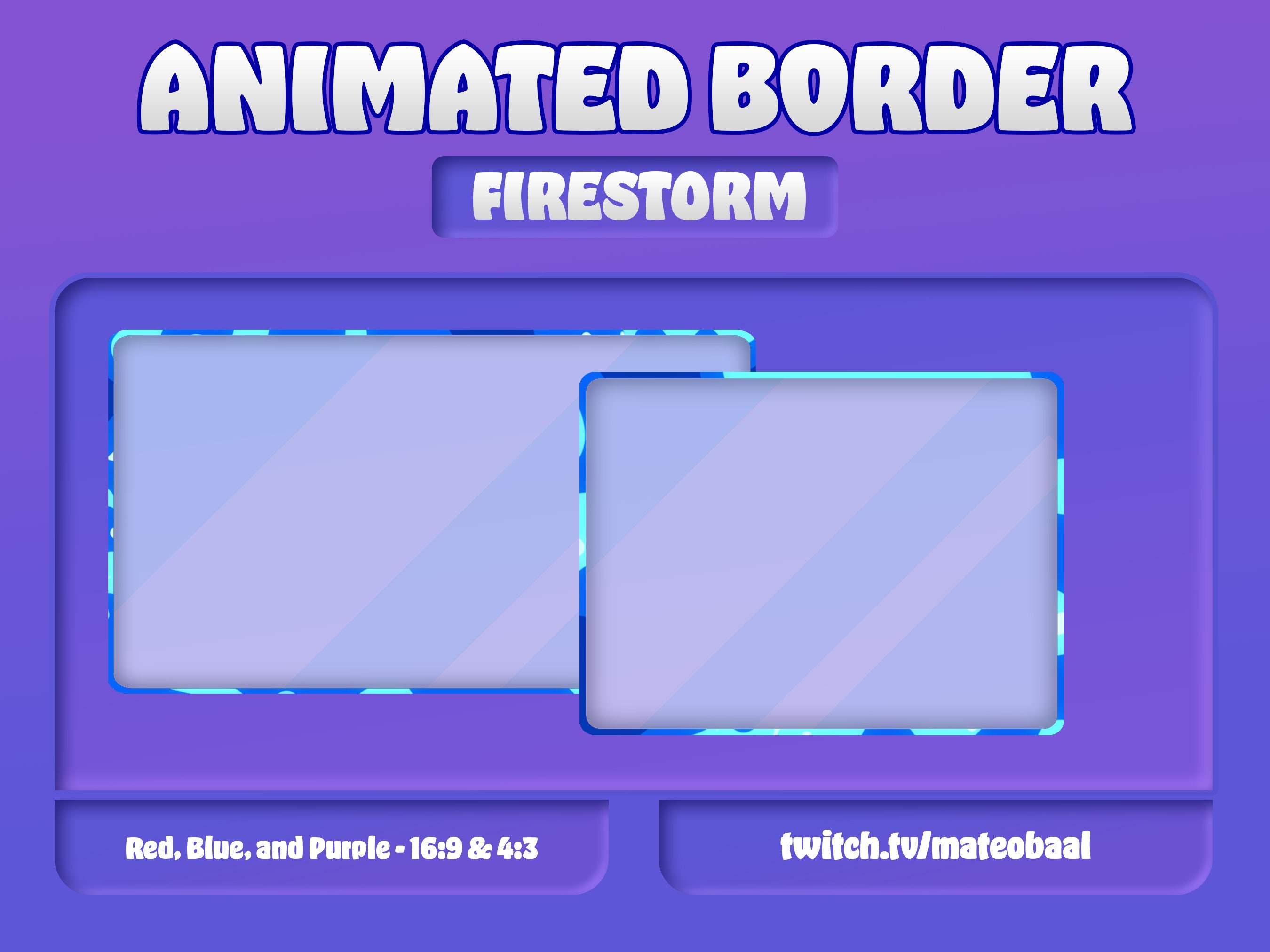 Animated Fire Webcam Border 16x9 & 4x3 Twitch, Youtube - Etsy