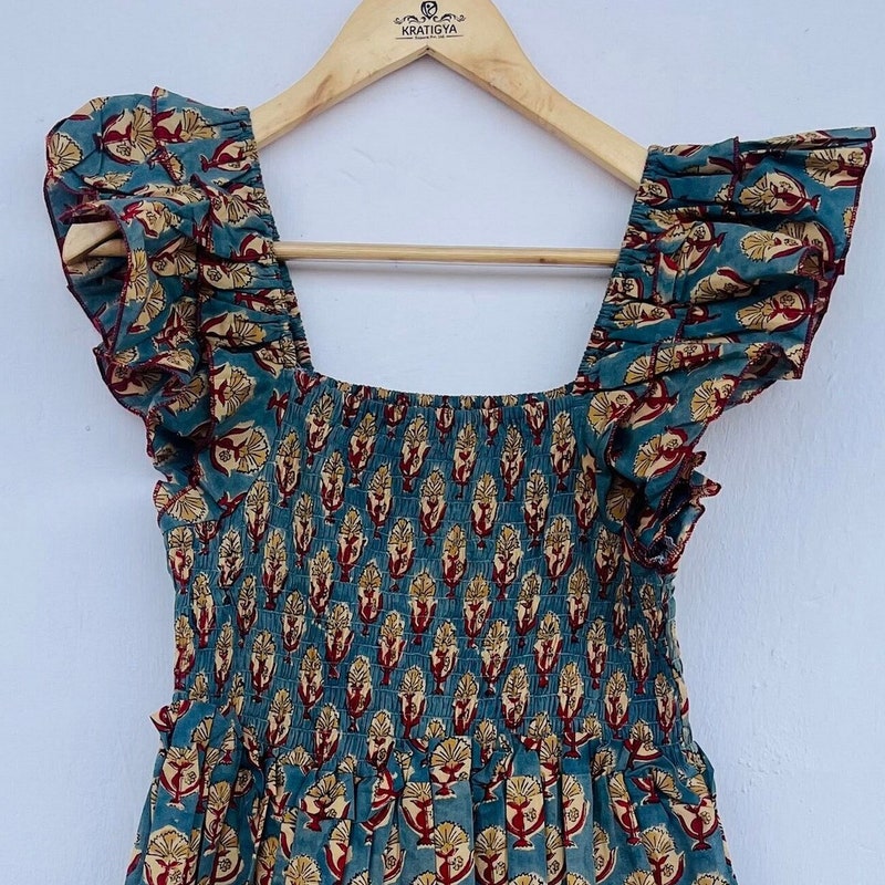 Ruffle Cotton Gauze Dress - Etsy