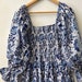 Blue Printed Maxi | Hand Block Print Dress | Smocked Maxi Dress - Etsy
