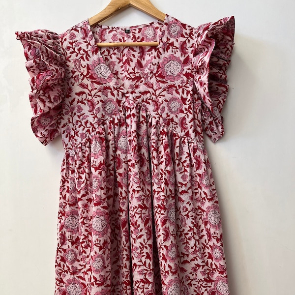 Block Print Tunic Short Dress - Etsy