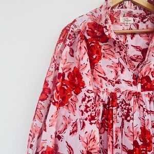 Summer Red Flower Printed Maxi Dress - V Neckline Boho Maxi Dress - 3 ...