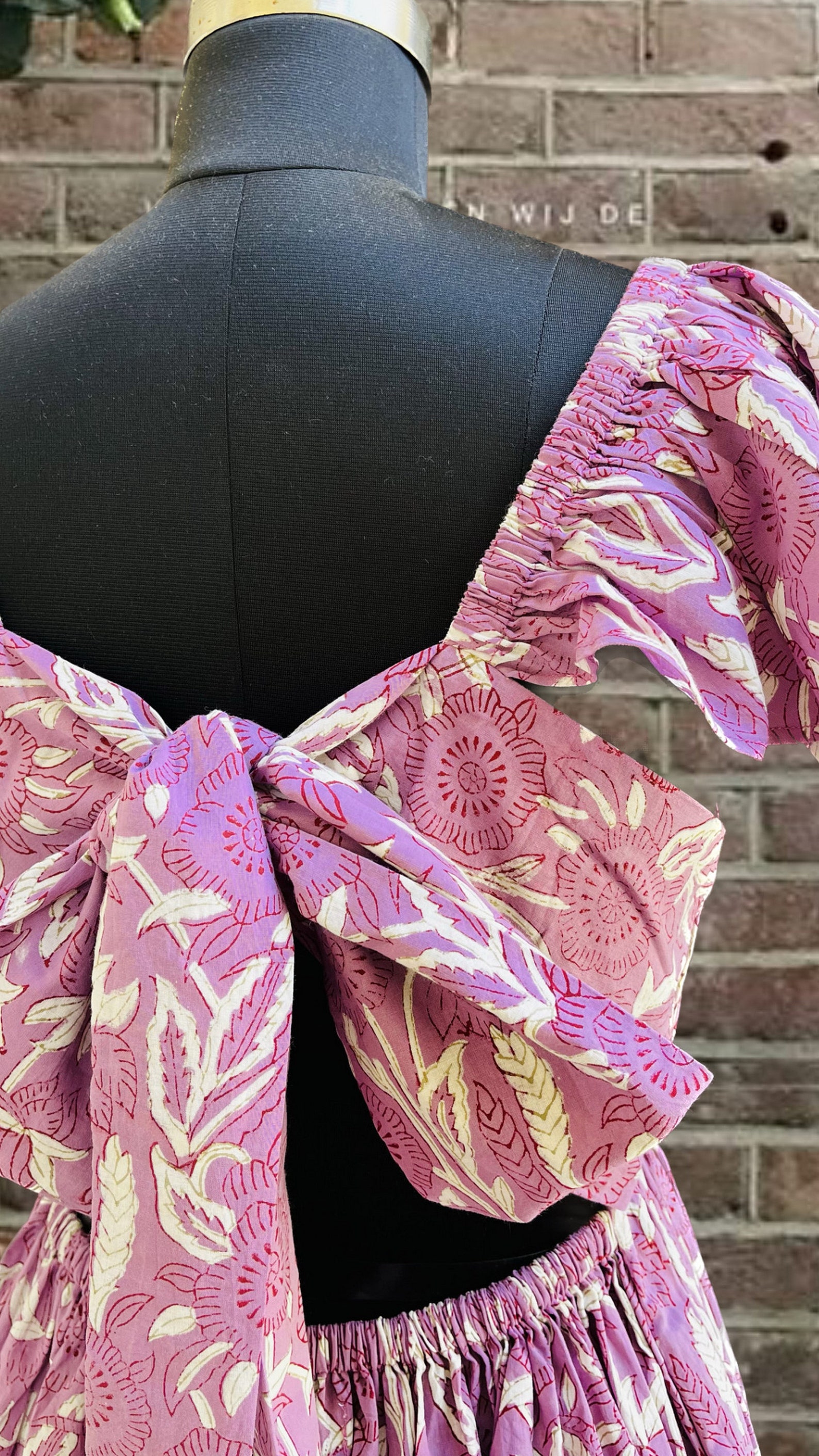 Hand Block Printed Dress | Floral Dresses | Unique Back Design Dress ...