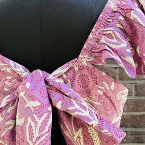 Hand Block Printed Dress | Floral Dresses | Unique Back Design Dress ...
