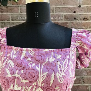 Hand Block Printed Dress | Floral Dresses | Unique Back Design Dress ...