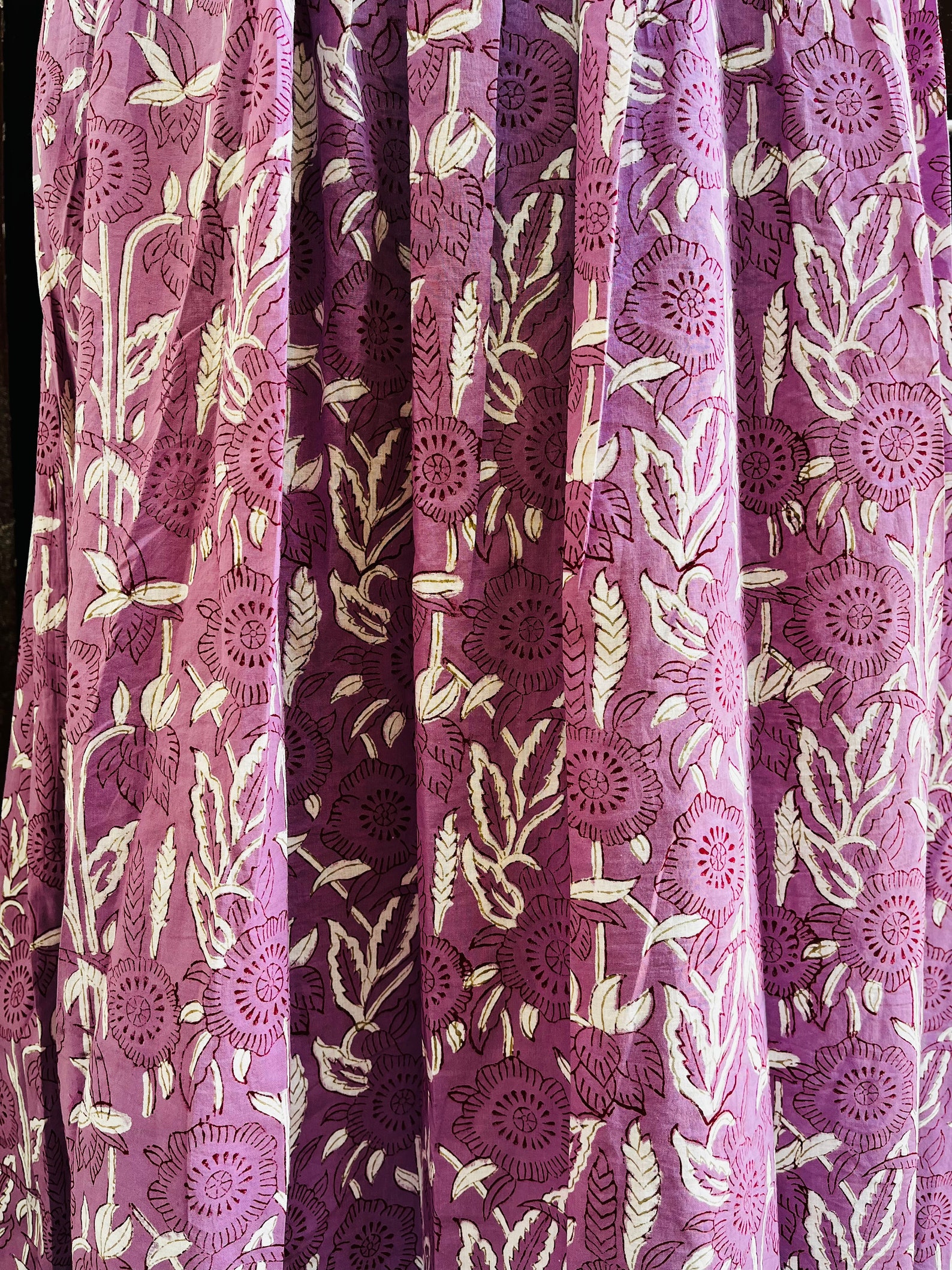 Hand Block Printed Dress | Floral Dresses | Unique Back Design Dress ...