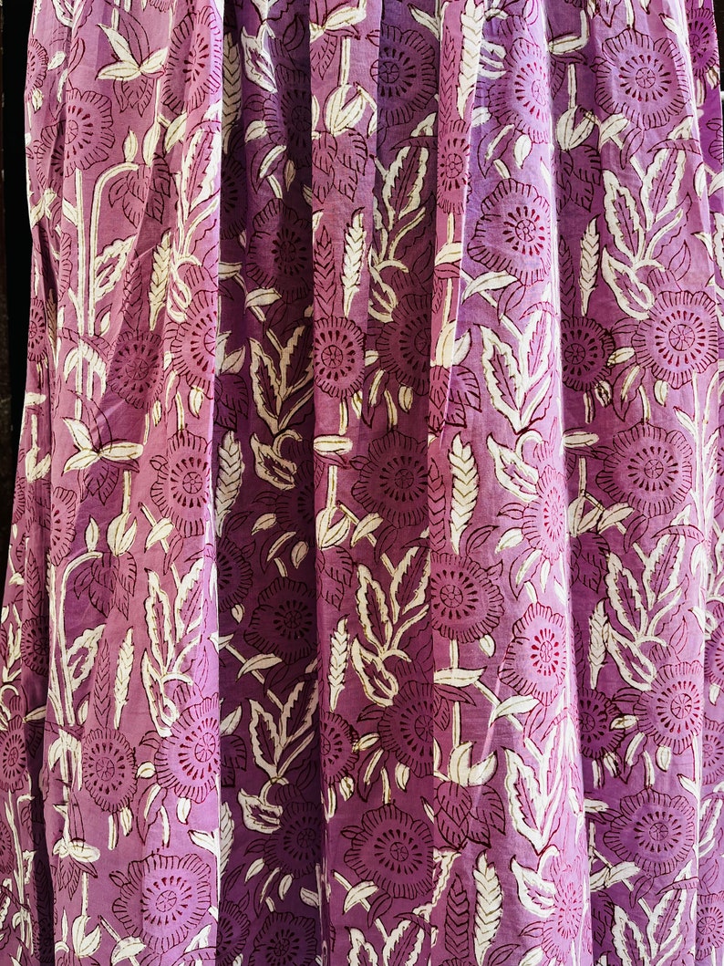 Hand Block Printed Dress | Floral Dresses | Unique Back Design Dress ...