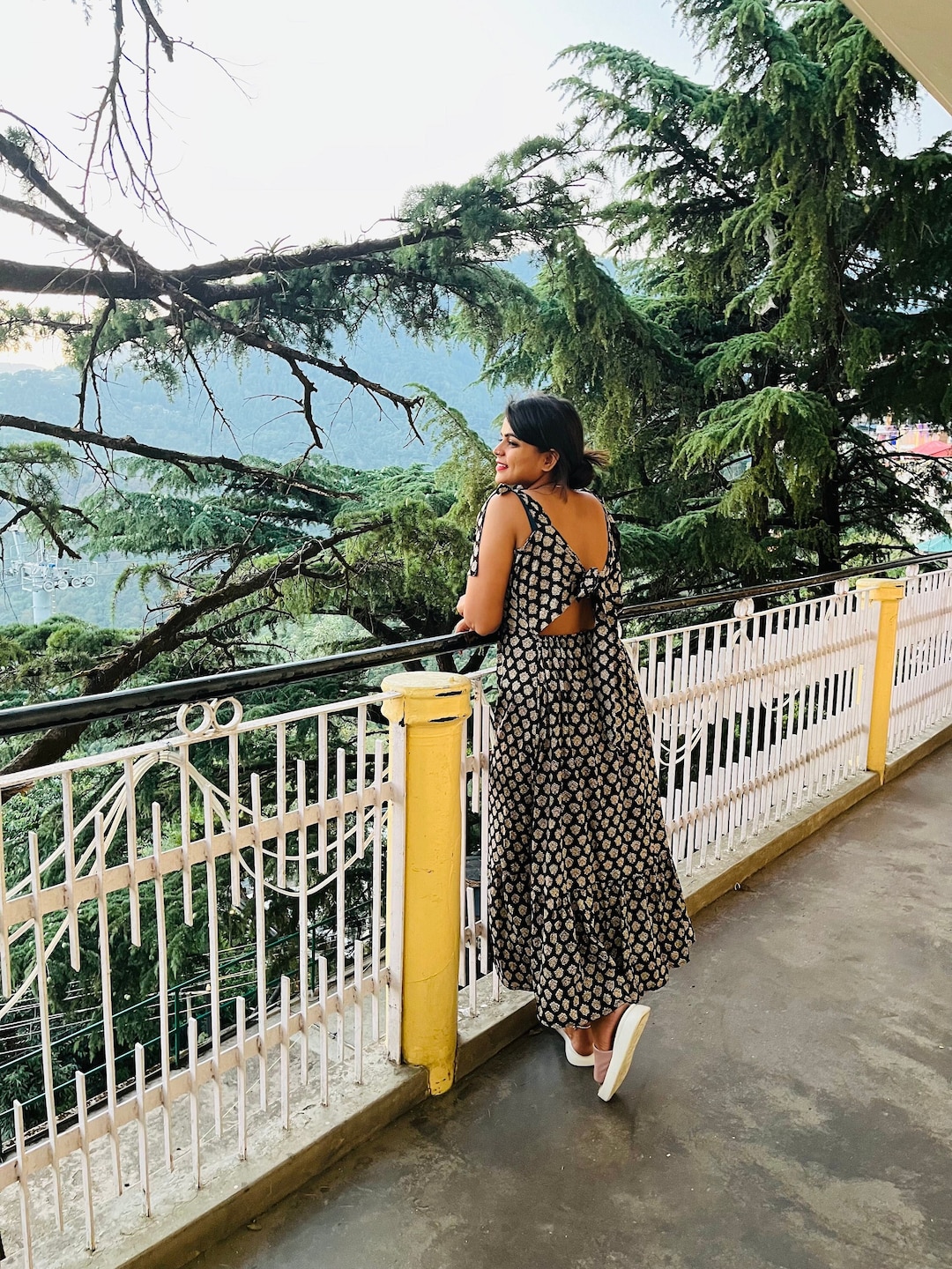 Cotton Long Dress | Hand Block Print Maxi | Floral Gown | Unique Back ...