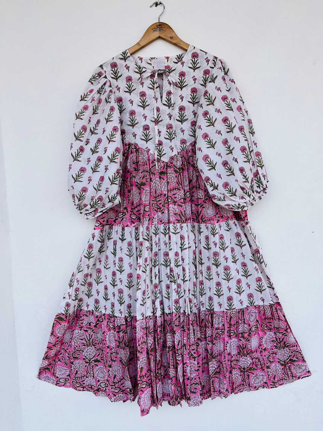 Block Print Dress | Women Elegant Dress | Long Dress | Customized ...