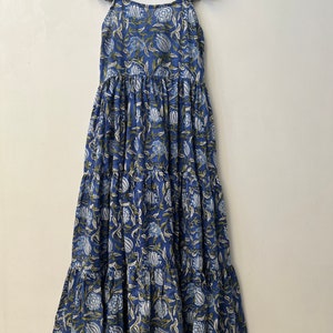 Hand Block Print Maxi | Floral Maxi | Tier Maxi Dress - Etsy