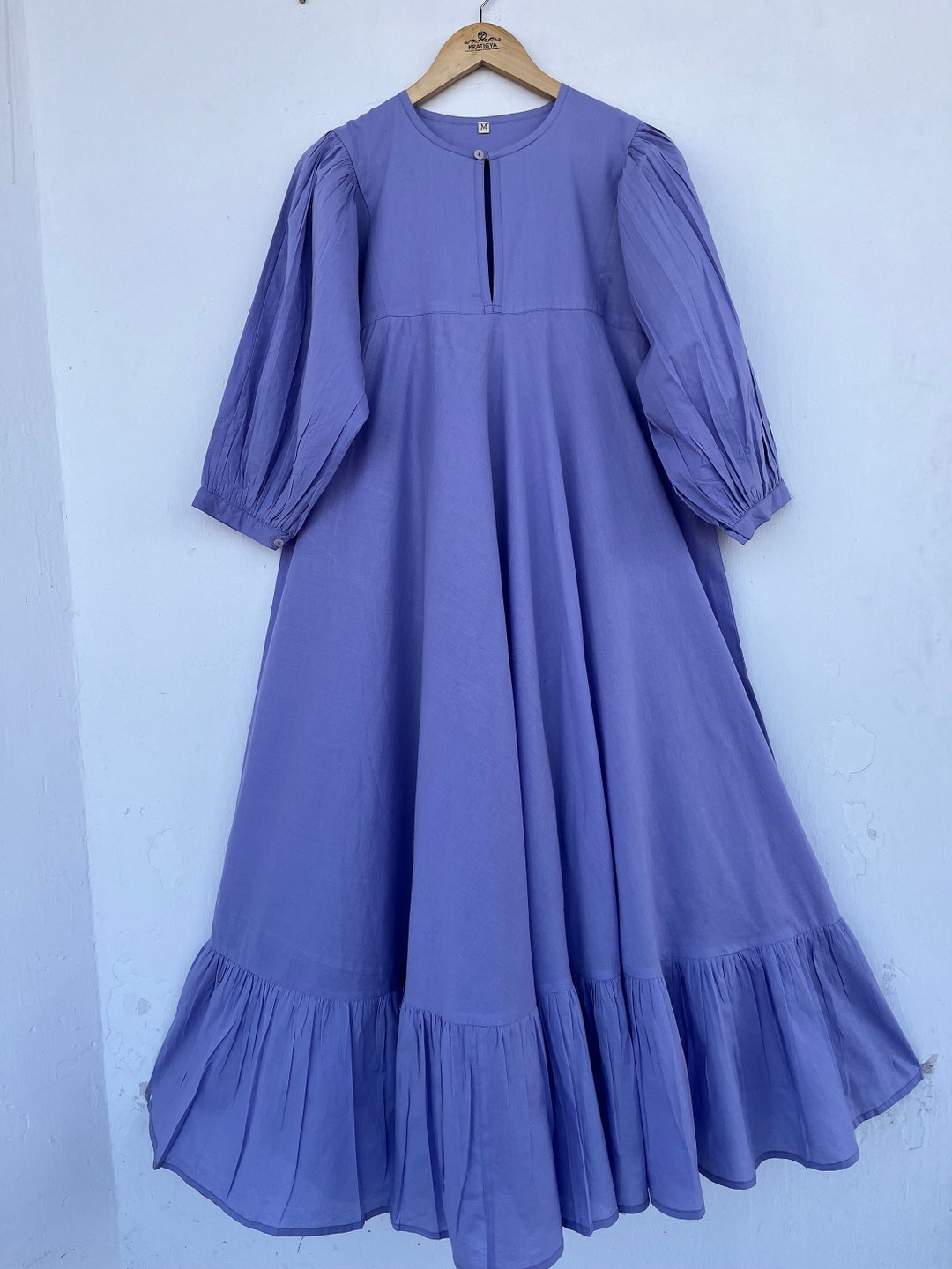 Bohemian Maxi | Lilac Cotton Dress | Plain Maxi Dress | Solid Dresses ...