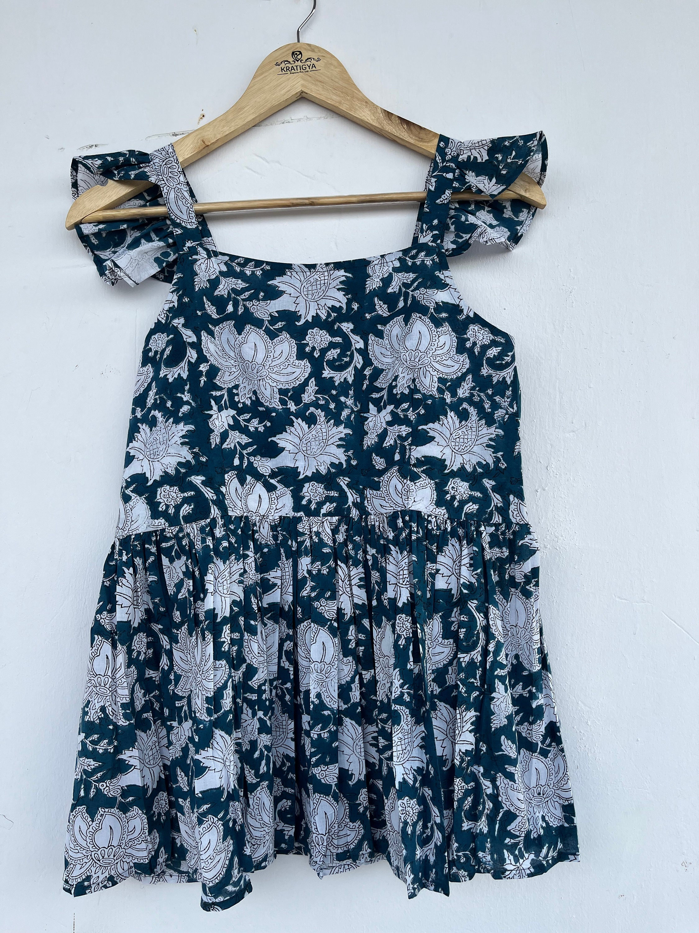 Strap Printed Top Floral Top Block Print Top Summer Top - Etsy