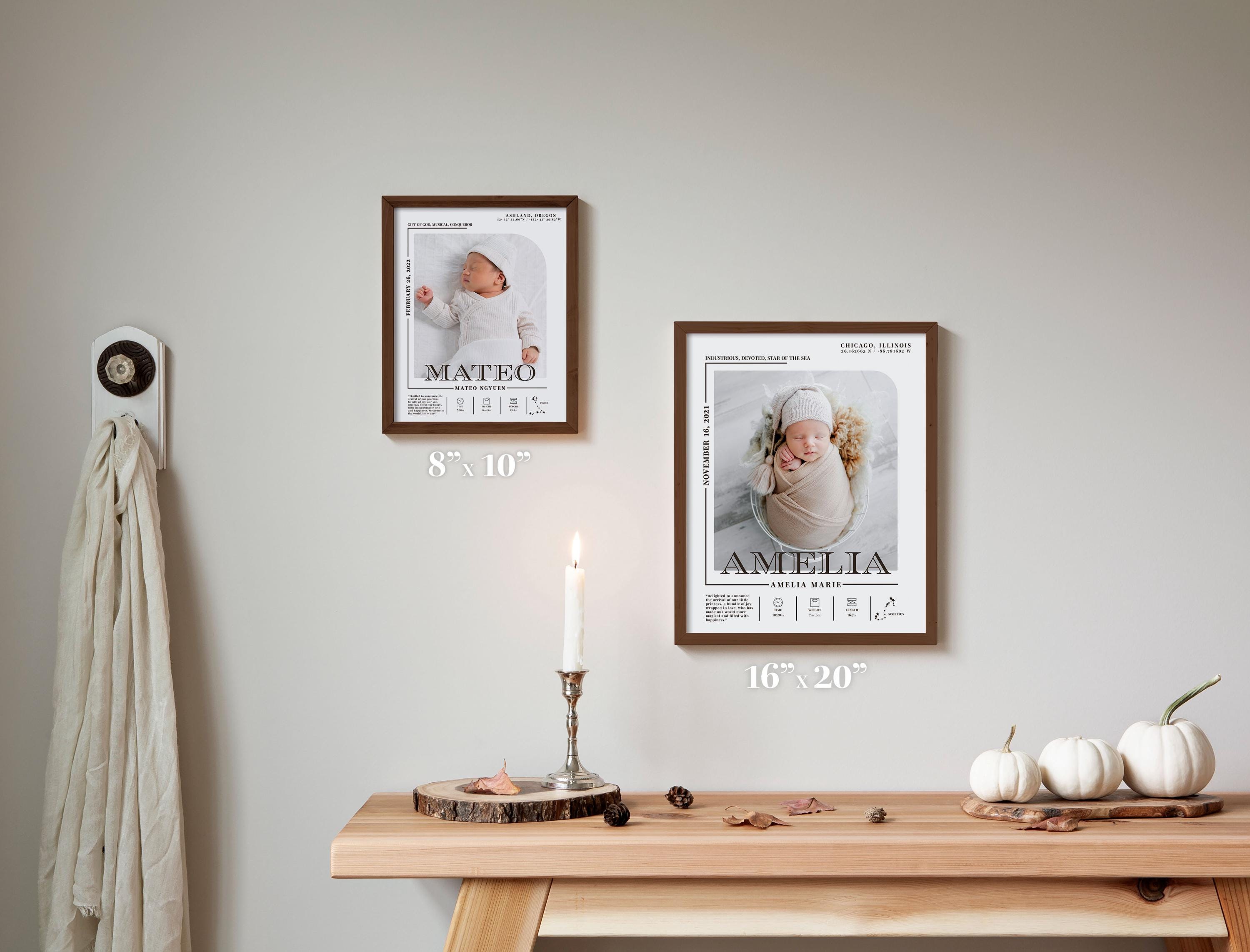 Personalized Baby Birth Stats Poster, Birth Stats, New Baby Gift, Birth ...