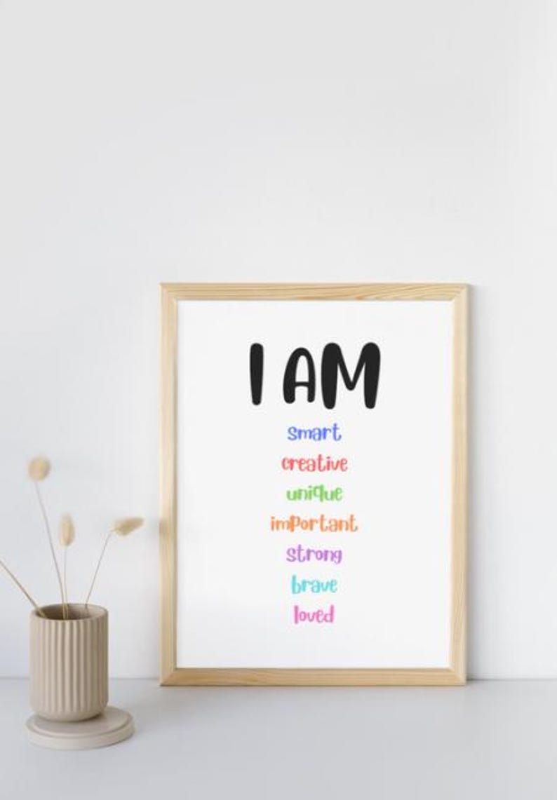 Daily Affirmations for Children BOLD (A4 Size) - for Classrooms or ...