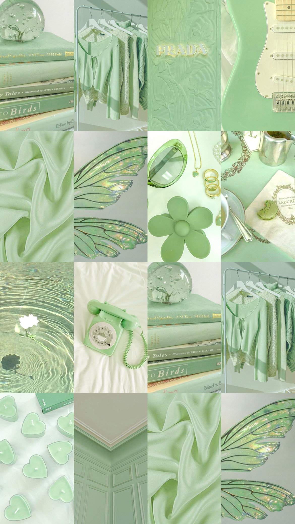 100pc Sage Green Trendy Preppy Aesthetic Photo Collage Kit INSTANT ...