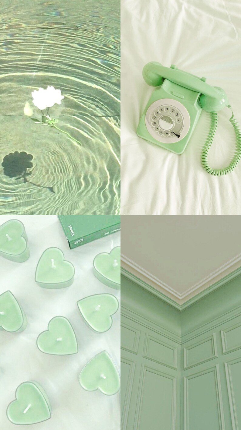 100pc Sage Green Trendy Preppy Aesthetic Photo Collage Kit - Etsy Denmark