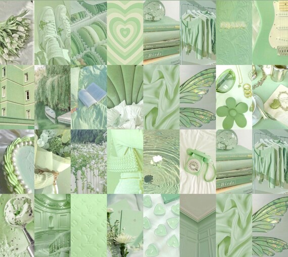 100pc Sage Green Trendy Preppy Aesthetic Photo Collage Kit - Etsy