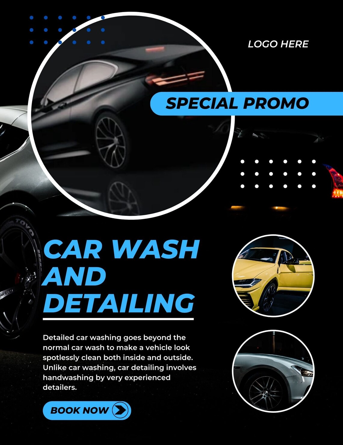 Car Detailing Flyer, Car Wash Flyer, Automotive Services Flyer, Social ...