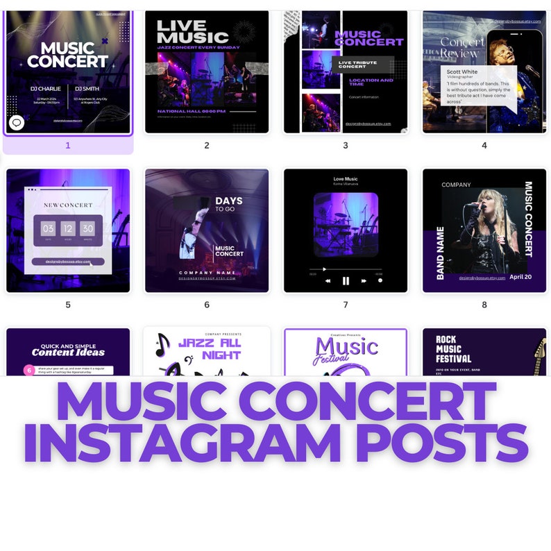 Music Social Media Posts - Etsy