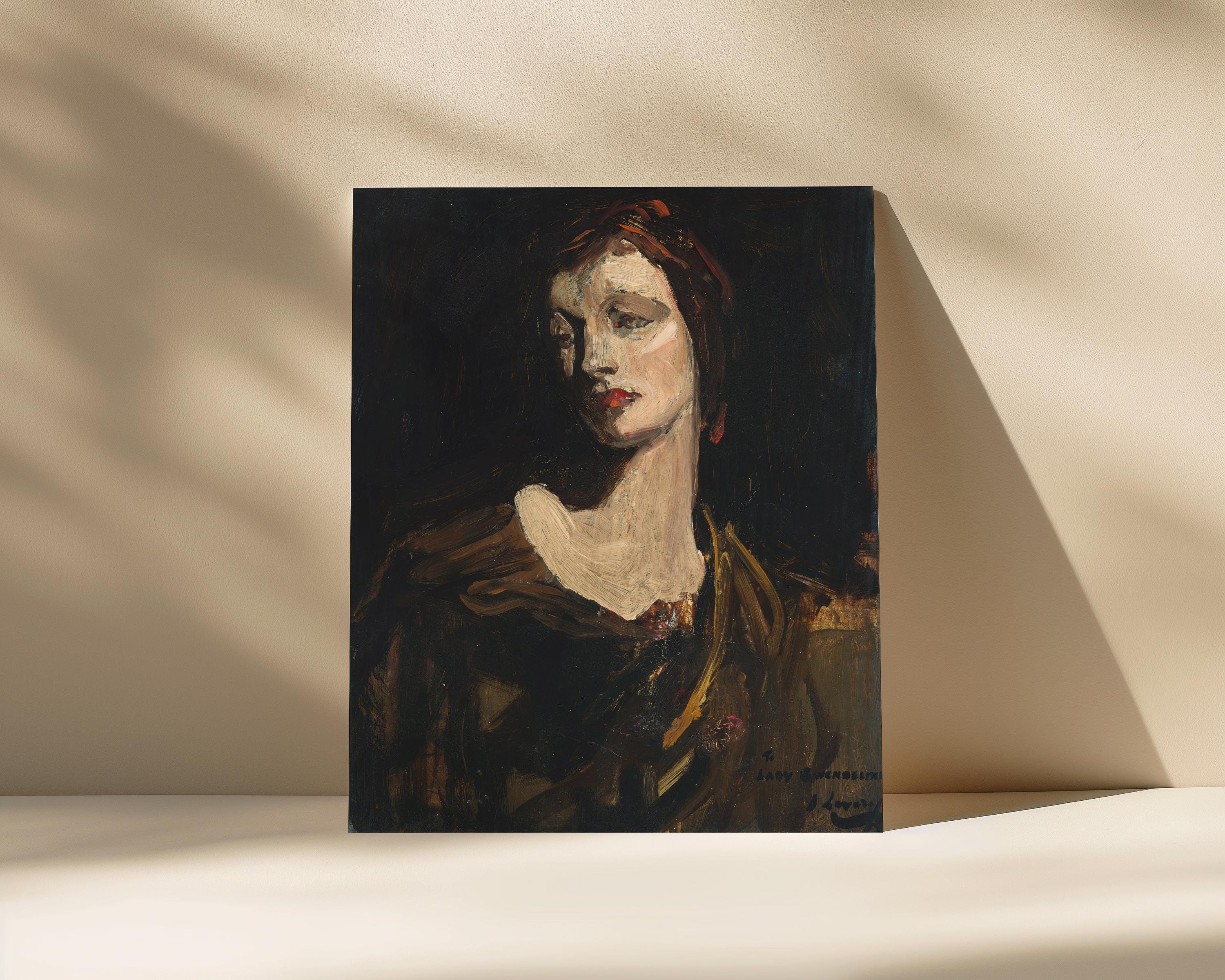 Vintage Woman Portrait Painting, Academic Style (digital Download) - Etsy