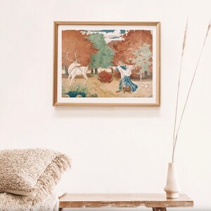 Nordic Folklore White Stag Deer Autumn Winter Enchanted Fairy Christmas ...