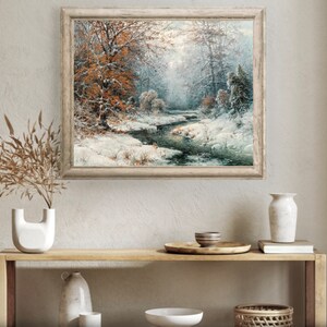 Autumn Turning to Winter | First Snowfall River | Landscape Christmas ...