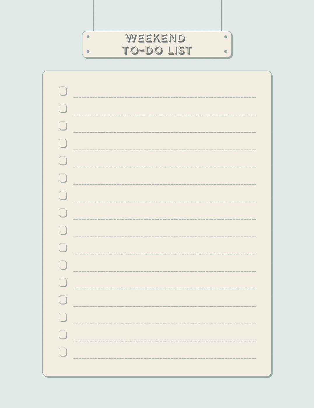 Weekend to Do List - Etsy