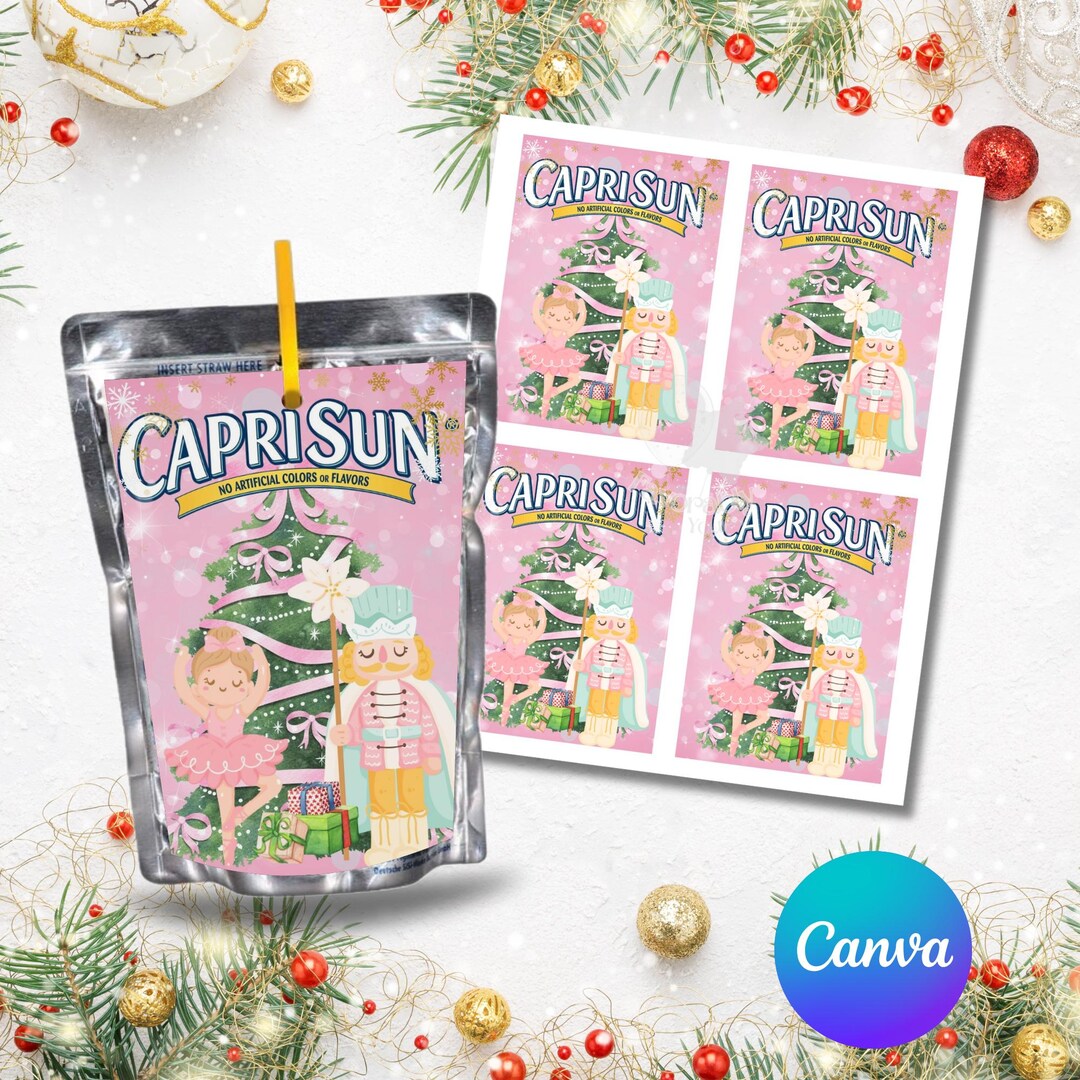 Editable Capri Sun Label - Instant Download for Any Theme- Christmas ...