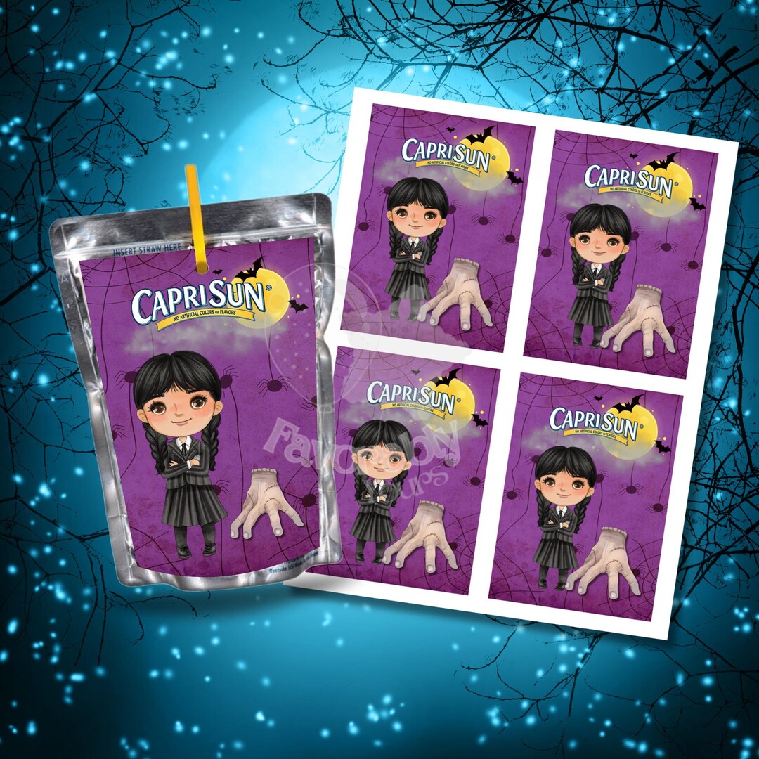 Printed Capri Sun Labels - Ready to Apply Party Favor-halloween - Etsy