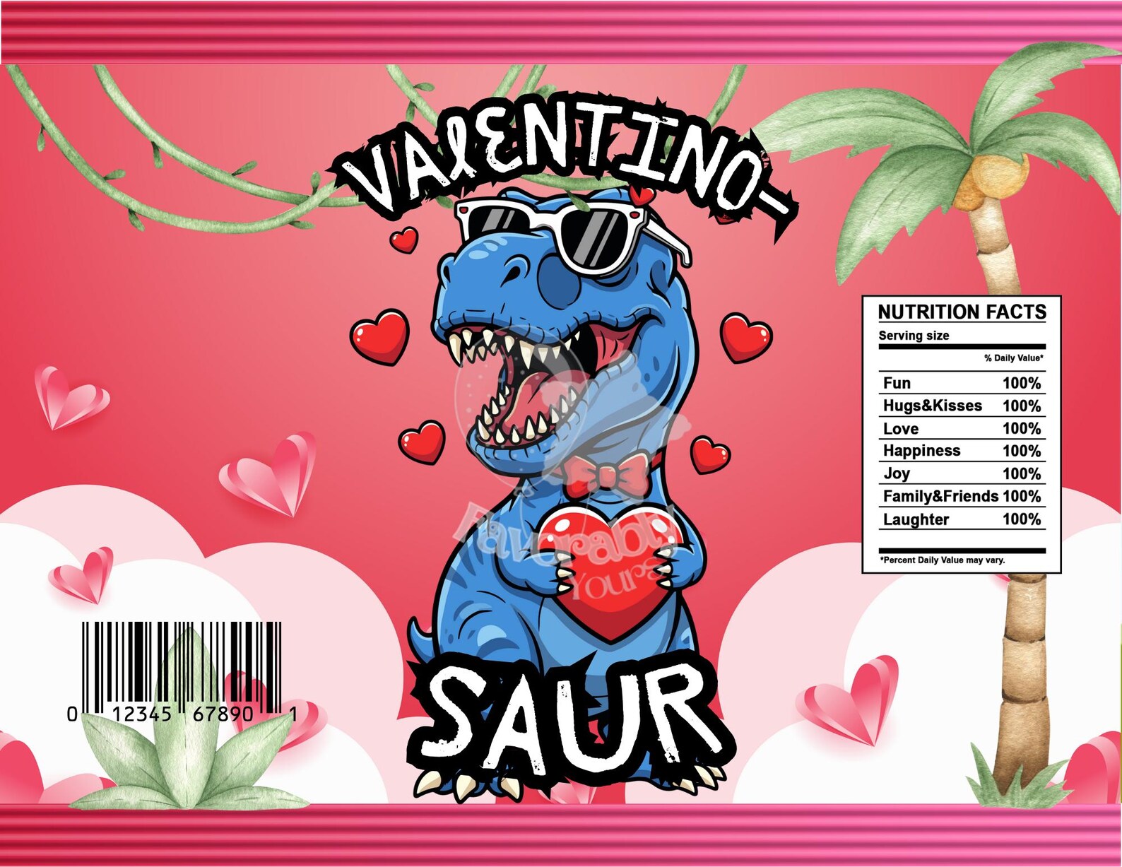 Editable Valentine Chip Bag Template - Custom Party Favor Digital ...
