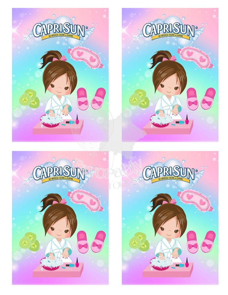 Editable Capri Sun Label - Instant Download for Any Theme- Spa - Etsy