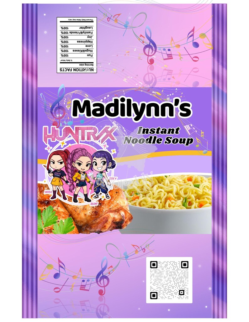 K-pop Demon Hunters Inspired//huntrix//editable//printable//diy//ramen ...