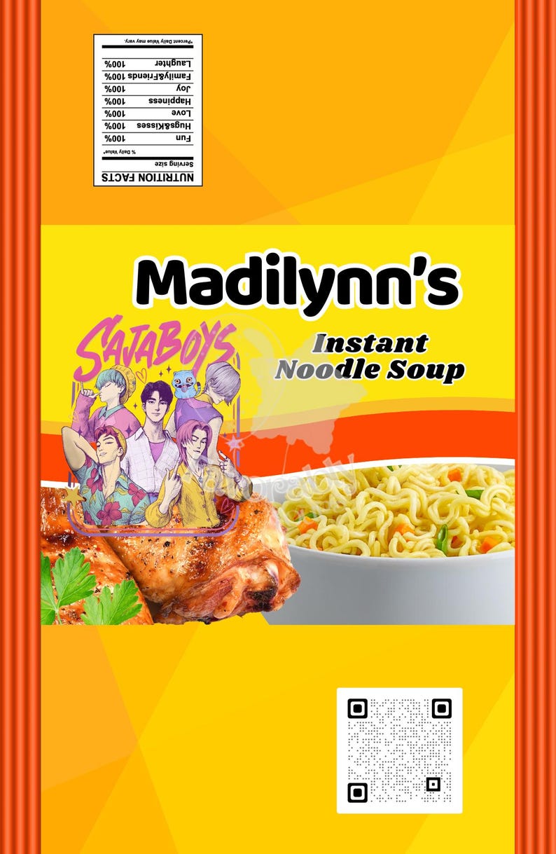 K-pop Demon Hunters Inspired//huntrix//editable//printable//diy//ramen ...