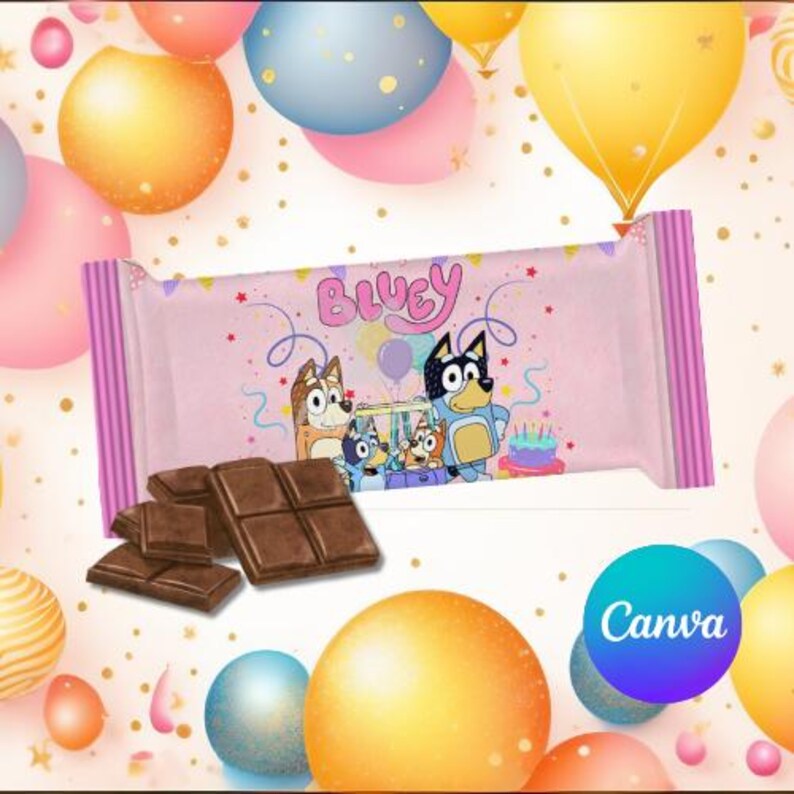 Editable Chocolate Candy Bar Template - Custom Party Favor Digital ...