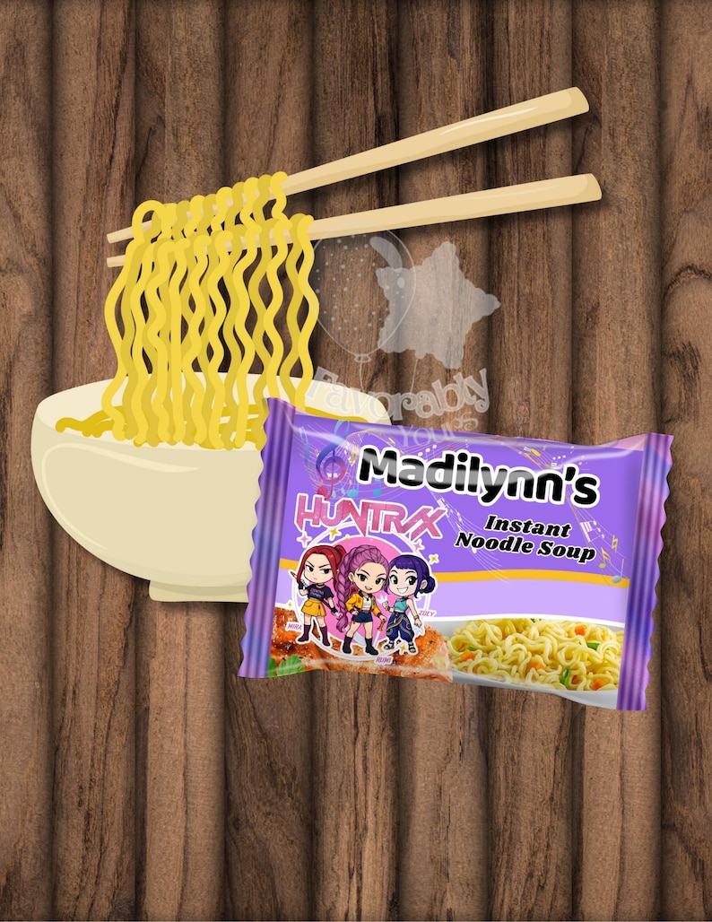 K-pop Demon Hunters Inspired//huntrix//editable//printable//diy//ramen ...